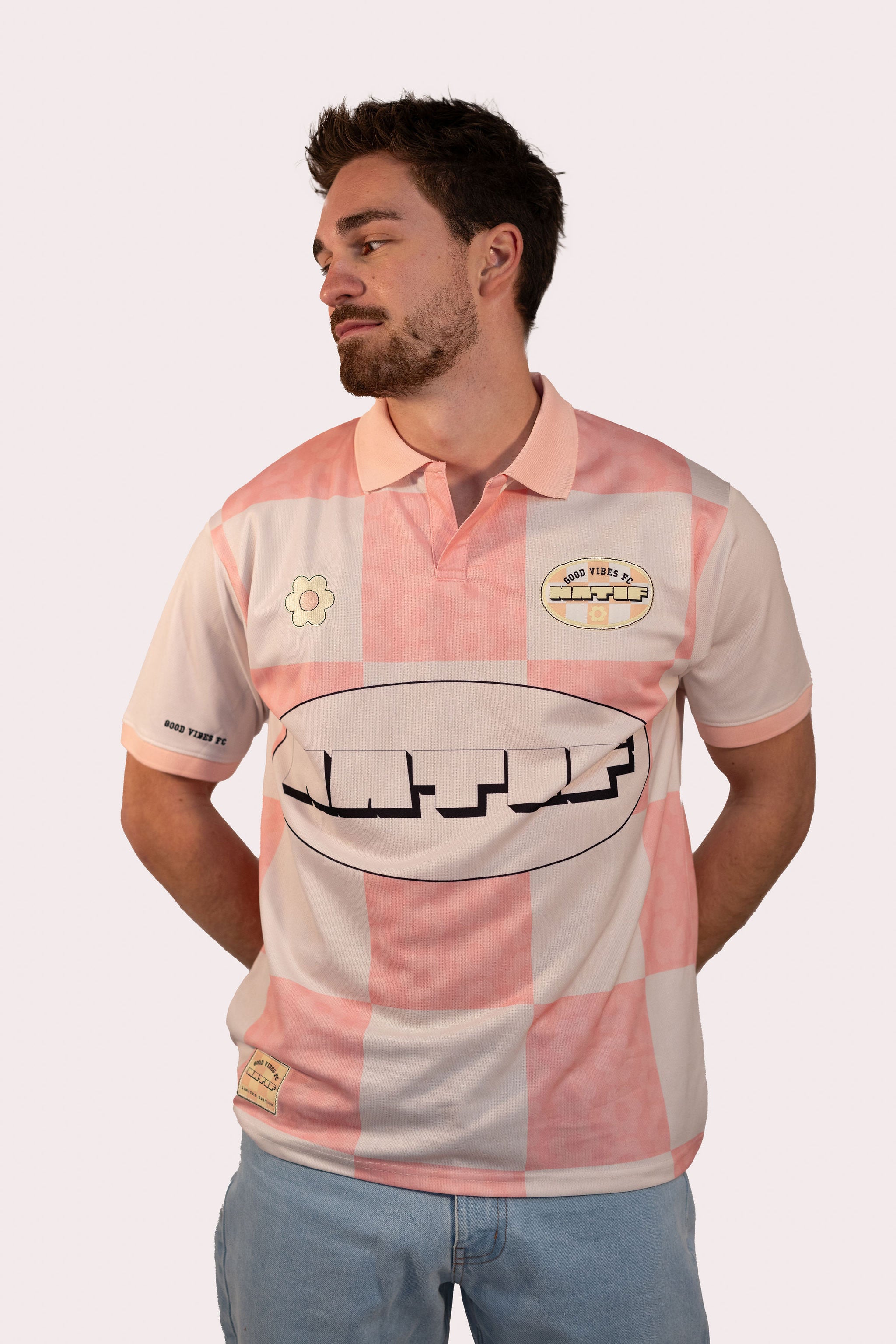 Jersey Good Vibes FC - Pink Jacquard Edition – Natif